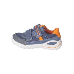 Ricosta Leder-Sneakers "Rider" in Dunkelblau/ Orange - 47% | Gr&ouml;&szlig;e 26 | Kindersneakers