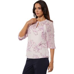 CR&Eacute;ATION L creation L Bluse in Wei&szlig;/ Lila - 66% | Gr&ouml;&szlig;e 44 | Damen-blusen