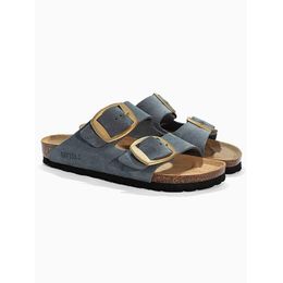 BAYTON Leder-Pantoletten "Alicante" in Grau - 50% | Gr&ouml;&szlig;e 39 | Damen-pantoletten