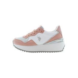 U.S. Polo Assn. U.S. Polo Sneakers "Bayle" in Wei&szlig;/ Rosa - 58% | Gr&ouml;&szlig;e 40 | Damen-sneakers