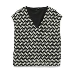 V&eacute;ro Moda Vero Moda Blusentop in Schwarz/ Creme - 44% | Gr&ouml;&szlig;e XS | Damen-blusen