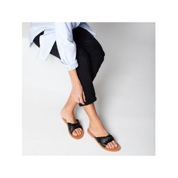 Les BAGATELLES Leder-Pantoletten "Kitti" in Schwarz - 42% | Gr&ouml;&szlig;e 40 | Damen-pantoletten