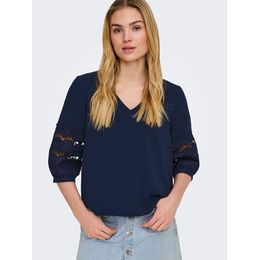 Jacqueline de Yong JDY Bluse "Hannah" in Dunkelblau - 43% | Gr&ouml;&szlig;e S | Damen-blusen