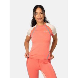 KARI TRAA Trainingsshirt "Alma" in Orange/ Creme - 55% | Gr&ouml;&szlig;e M | Damen-outdoor-tops-shirts