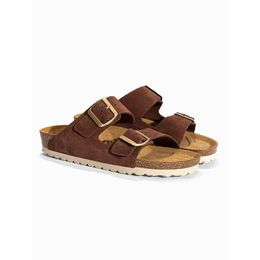 BACKSUN Leder-Pantoletten "Bali" in Braun - 64% | Gr&ouml;&szlig;e 39 | Damen-pantoletten