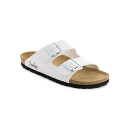 Sunbay Pantoletten "Trefle" in Wei&szlig; - 50% | Gr&ouml;&szlig;e 42 | Damen-pantoletten