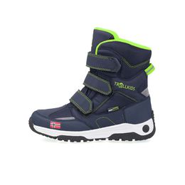 Trollkids Winterboots "Lofoten XT" in Dunkelblau/ Hellgr&uuml;n - 43% | Gr&ouml;&szlig;e 28 | Kinderstiefel