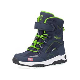 Trollkids Winterboots "Lofoten XT" in Dunkelblau/ Hellgr&uuml;n - 42% | Gr&ouml;&szlig;e 28 | Kinderstiefel