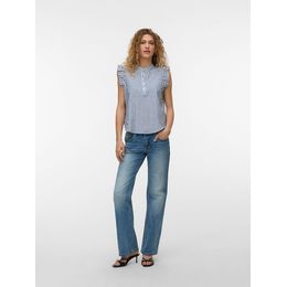 V&eacute;ro Moda Vero Moda Bluse in Blau/ Wei&szlig; - 20% | Gr&ouml;&szlig;e M | Damen-blusen