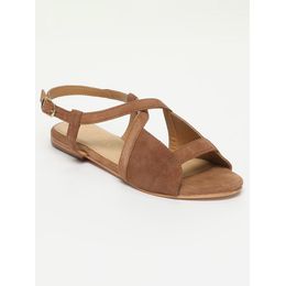 Les BAGATELLES Leder-Sandalen "Loberia" in Hellbraun - 31% | Gr&ouml;&szlig;e 41 | Damen-sandalen
