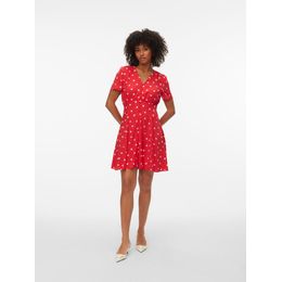 V&eacute;ro Moda Vero Moda Kleid in Rot/ Wei&szlig; - 28% | Gr&ouml;&szlig;e M | Damen-kleider
