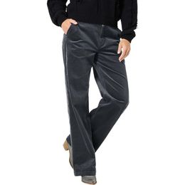 Timezone Cordhose in Dunkelgrau - 51% | Gr&ouml;&szlig;e W24/L32 | Damenhosen