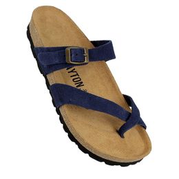 BAYTON Leder-Zehentrenner "Diane" in Dunkelblau - 60% | Gr&ouml;&szlig;e 41 | Damen-sandalen