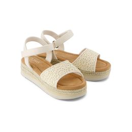 Toms Shoes TOMS Keilsandaletten in Wei&szlig; - 52% | Gr&ouml;&szlig;e 34,5 | Kindersandalen