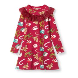 Smafolk Sm&aring;folk Kleid "Pinova" in Rot - 64% | Gr&ouml;&szlig;e 122/128 | Kinderkleider
