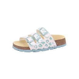 Superfit Pantoletten in Wei&szlig;/ T&uuml;rkis - 32% | Gr&ouml;&szlig;e 32 | Clogs-pantoletten-kinder
