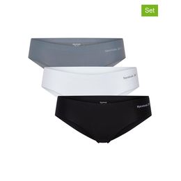 Reebok 3er-Set: Slips in Schwarz/ Wei&szlig;/ Grau - 43% | Gr&ouml;&szlig;e S | Damen-unterteile