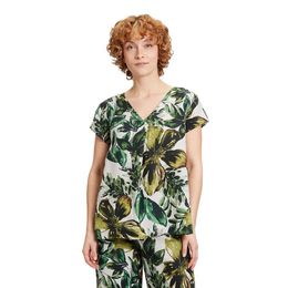 Cartoon Leinen-Bluse in Hellgr&uuml;n/ Wei&szlig; - 87% | Gr&ouml;&szlig;e 40 | Damen-blusen