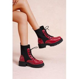 Foreverfolie Boots in Rot - 68% | Gr&ouml;&szlig;e 38 | Damen-stiefel