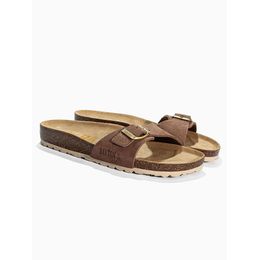 BACKSUN Leder-Pantoletten "Zephyr" in Braun - 50% | Gr&ouml;&szlig;e 37 | Damen-pantoletten