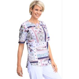 WITT WEIDEN Bluse in Lila/ Wei&szlig; - 66% | Gr&ouml;&szlig;e 52 | Damen-blusen