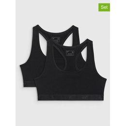 4F 2er-Set: Sport-BHs in Schwarz - Low - 25% | Gr&ouml;&szlig;e M | Damen-sportunterwaesche