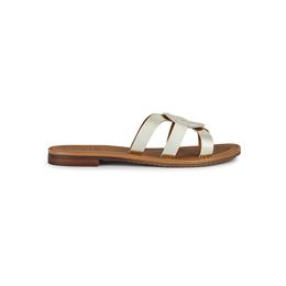 Geox Leder-Pantoletten "Sozy" in Gold - 80% | Gr&ouml;&szlig;e 38,5 | Damen-pantoletten