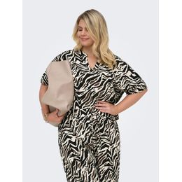 Only Carmakoma Bluse in Creme/ Schwarz - 33% | Gr&ouml;&szlig;e 42 | Damen-blusen