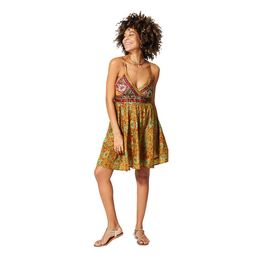Ipanima Kleid in Orange/ Gr&uuml;n - 84% | Gr&ouml;&szlig;e 38/40 | Damen-kleider