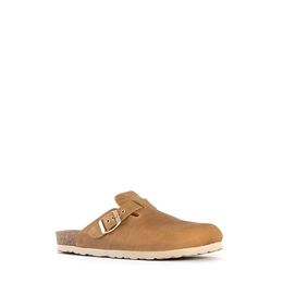 BAYTON Leder-Hausschuhe "Milky" in Camel - 57% | Gr&ouml;&szlig;e 41 | Damen-pantoletten