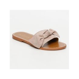 Les BAGATELLES Leder-Pantoletten "Westchester" in Beige - 36% | Gr&ouml;&szlig;e 38 | Damen-pantoletten