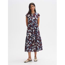 Opus Kleid in Bordeaux/ Blau/ Creme - 45% | Gr&ouml;&szlig;e 38 | Damen-kleider