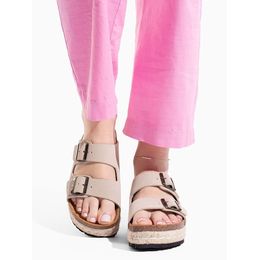 BAYTON Leder-Pantoletten "Alcee" in Beige - 59% | Gr&ouml;&szlig;e 39 | Damen-pantoletten