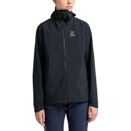 Hagl&ouml;fs Hagl&ouml;fs Funktionsjacke "Korp Proof" in Schwarz - 38% | Gr&ouml;&szlig;e L | Damen-outdoorjacken