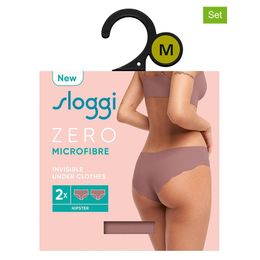 Sloggi 2er-Set: Slips "Zero Microfibre 2.0" in Hellbraun - 27% | Gr&ouml;&szlig;e S | Damen-unterteile