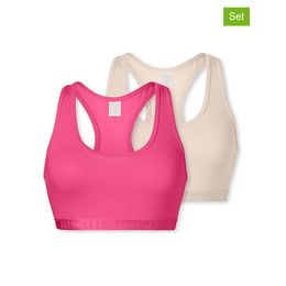 ELLE 2er-Set: Bustiers in Pink/ Sand - 15% | Gr&ouml;&szlig;e M | Damen-bhs