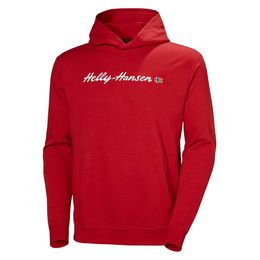 Helly Hansen Hoodie "Core Graphic" in Rot - 65% | Gr&ouml;&szlig;e S | Herren-sweatshirts-jacken