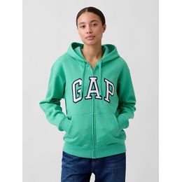 GAP Sweatjacke in Gr&uuml;n - 53% | Gr&ouml;&szlig;e XS | Damen-sweatshirts-jacken