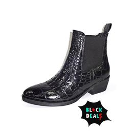 Lazamani Leder-Chelsea-Boots in Schwarz - 78% | Gr&ouml;&szlig;e 38 | Stiefeletten