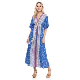 Tantra Kleid in Blau/ Bunt - 75% | Damen-kleider