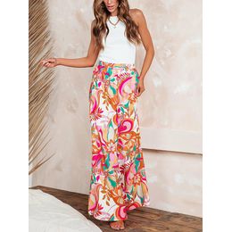 Milan Kiss Marlenehose in Creme/ Pink/ Beige - 71% | Gr&ouml;&szlig;e S | Damenhosen