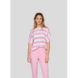 Rabe Pullover in Rosa/ Wei&szlig; - 72% | Gr&ouml;&szlig;e 38 | Damen-pullover-cardigans