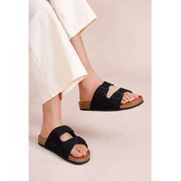 Foreverfolie Pantoletten in Schwarz - 61% | Gr&ouml;&szlig;e 41 | Damen-pantoletten