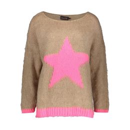 miss goodlife Pullover "Star" in Beige/ Rosa - 75% | Gr&ouml;&szlig;e M | Damen-pullover-cardigans