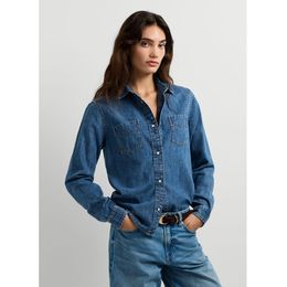 Pepe Jeans Jeans-Hemd "Abbey" in Blau - 41% | Gr&ouml;&szlig;e L | Damen-blusen