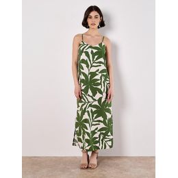 Apricot Kleid in Creme/ Gr&uuml;n - 53% | Gr&ouml;&szlig;e XL | Damen-kleider