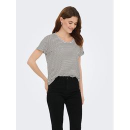 Jacqueline de Yong JDY Shirt "Sissy" in Wei&szlig;/ Schwarz - 50% | Gr&ouml;&szlig;e S | Damen-tops