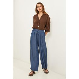 Fleur de Lin Marlenehose in Dunkelblau - 51% | Gr&ouml;&szlig;e M | Damenhosen