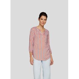 Rabe Bluse in Hellblau/ Orange - 72% | Gr&ouml;&szlig;e 50 | Damen-blusen