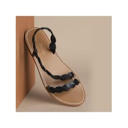 Les BAGATELLES Leder-Sandalen "Maria" in Schwarz - 30% | Gr&ouml;&szlig;e 39 | Damen-sandalen
